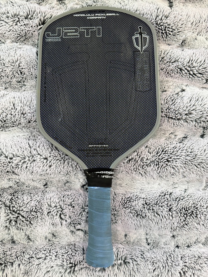 Honolulu Sword & Shield J2Ti Carbon & Titanium Pickleball Paddle 16mm w ...