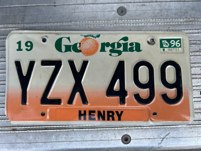 Vintage 1996 Georgia License Plate Henry County | eBay