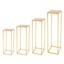 Luxe Gold Rectangle Flower Stand Metal Pedestal Wedding Centrepiece ...