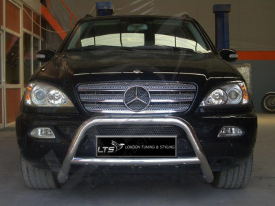 MERCEDES W163 ML CHROME NUDGE A-BAR STAINLESS STEEL BULL BAR 1998-2005 ...