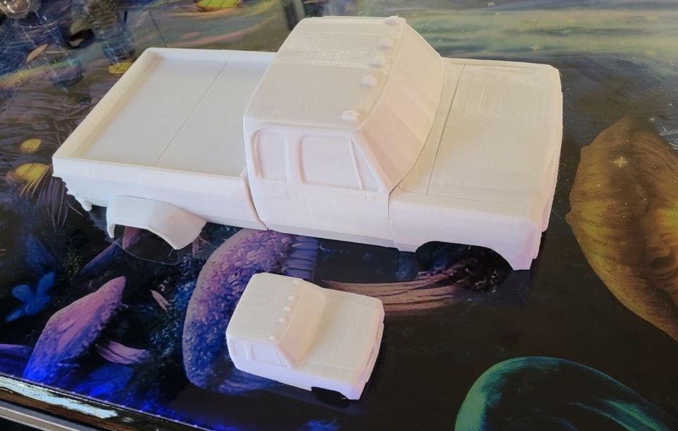 AXIAL SCX10 1/10 305mmWB DODGE RAM D350 DIY FIRST GEN EXT CAB DUALLY ...