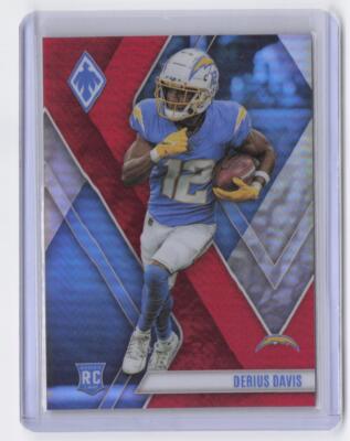 2023 Panini Phoenix Derius Davis RC Rookie Red Prizm /250 #190 Chargers ...