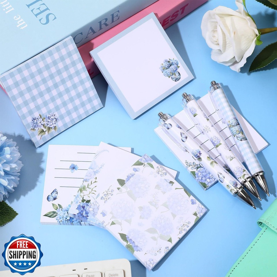 Sabary 18 Pcs Stationery Set, 12 Aesthetic Pens and 6 Sticky Note | eBay