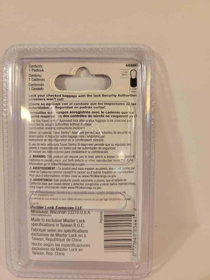 Master Lock 4688D Set Your Own Combination TSA Approved Luggage Lock | eBay