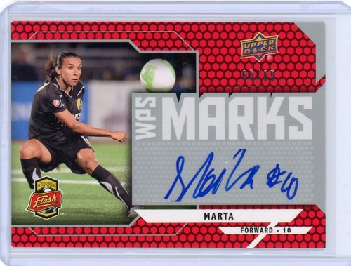 2011 UPPER DECK MLS WPS MARKS CARD AUTO MARTA /65 BRAZIL BRASIL WORLD ...