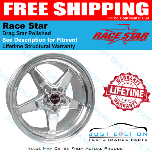 RACE STAR 92 Drag Star Polished 15x7 5x4.75bs 3.5bc 92-570246DP | eBay