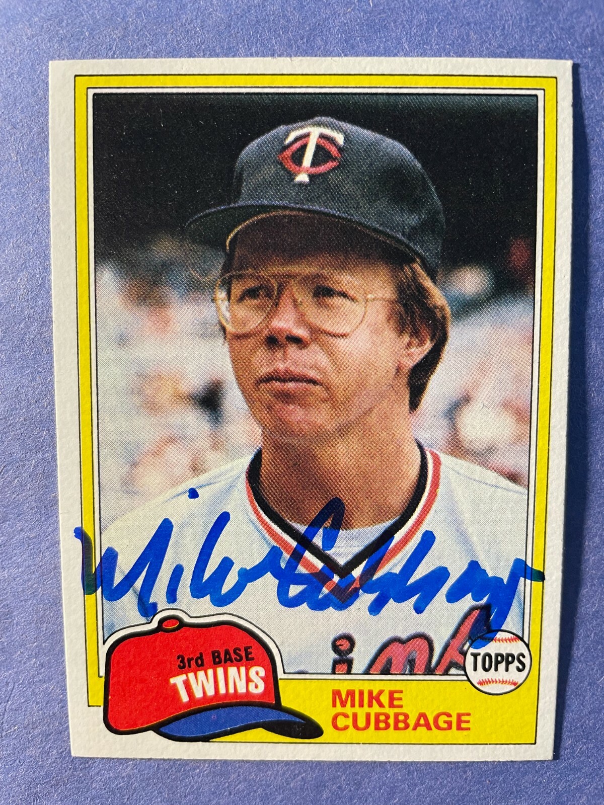 SIGNED MIKE CUBBAGE 1981 AUTOGRAPHED TOPPS BASEBALL CARD - TWINS | eBay