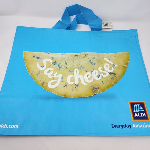 Aldi Say Cheese Bag Tote Bleu Amazing Blue New Shopper Gift UK | eBay