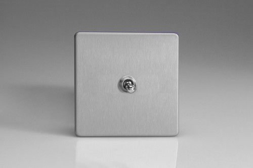 Varilight Brushed Steel Screwless Toggle Light Switches 10 Amp 2-Way ...