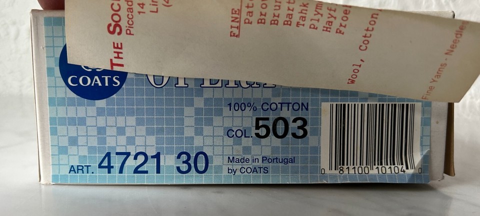 Coats Opera Cotton Crochet Thread Size 30 - 1 Box 10 Balls 7 White/3 ...