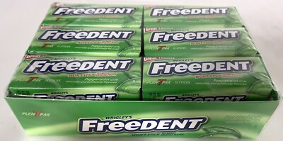 Wrigley's Freedent Peppermint Gum Plenty Pack Candy Bulk Box 12 Ct 180 ...