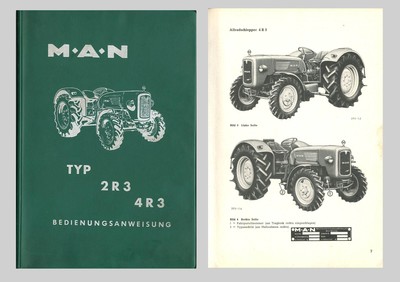 MAN Typ 2R3 4R3 Schlepper Betriebanleitung Ausgabe 1961 | eBay