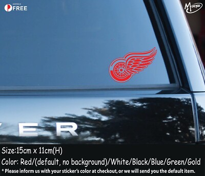detroit red wings Sticker Decal-Reflective/Metallic Color Sports Team ...