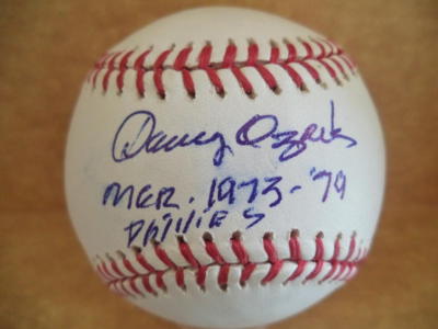 DANNY OZARK MGR PHILLIES 1973-79 SIGNED AUTOGRAPHED M.L. BASEBALL W/COA ...