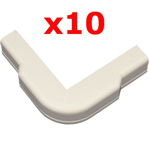 10 Pack - 1.25" Raceway Conduit Cable Management Wire Mold Outside ...