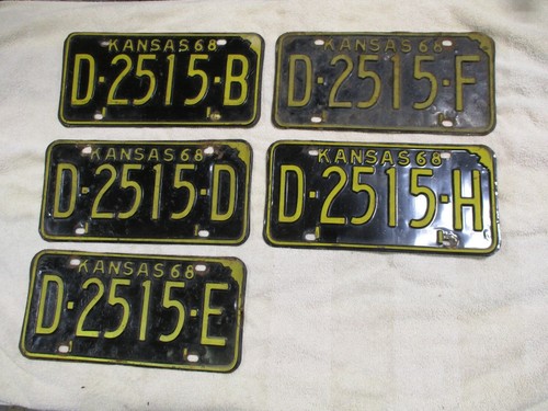 1968 Kansas dealer license plate TAG LOT | eBay