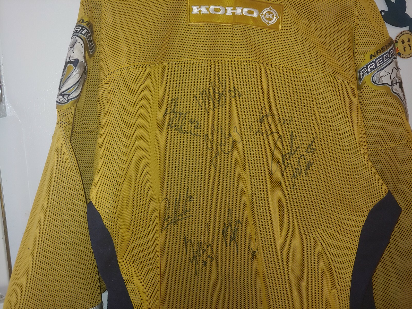 2003 Nasville Predators original jersey Tootoo, Dan Hamuis signed along ...