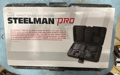 Steelman Pro 50pc Impact Driver Bit Set Phillips Torx Hex Bit Holders ...