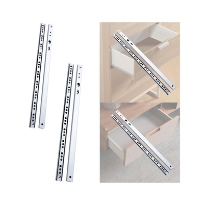 Drawer Slides Side Mount 17mm Width Metal Two Way Steel Cabinet Draw ...