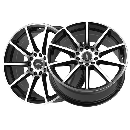 (1) Motiv 431MB 17X7.5 5X108/5X4.50 73.1 Hub +40 Offset Black Wheel Rim | eBay