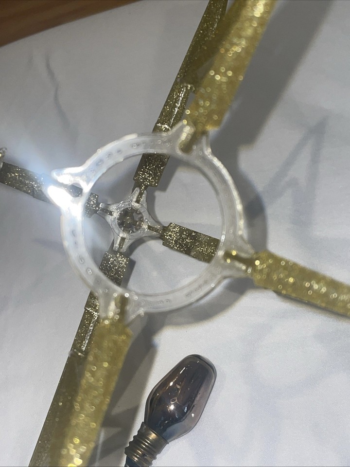 Parts Only -Vintage Merry Glow Round Rotating Christmas Tree Topper ...