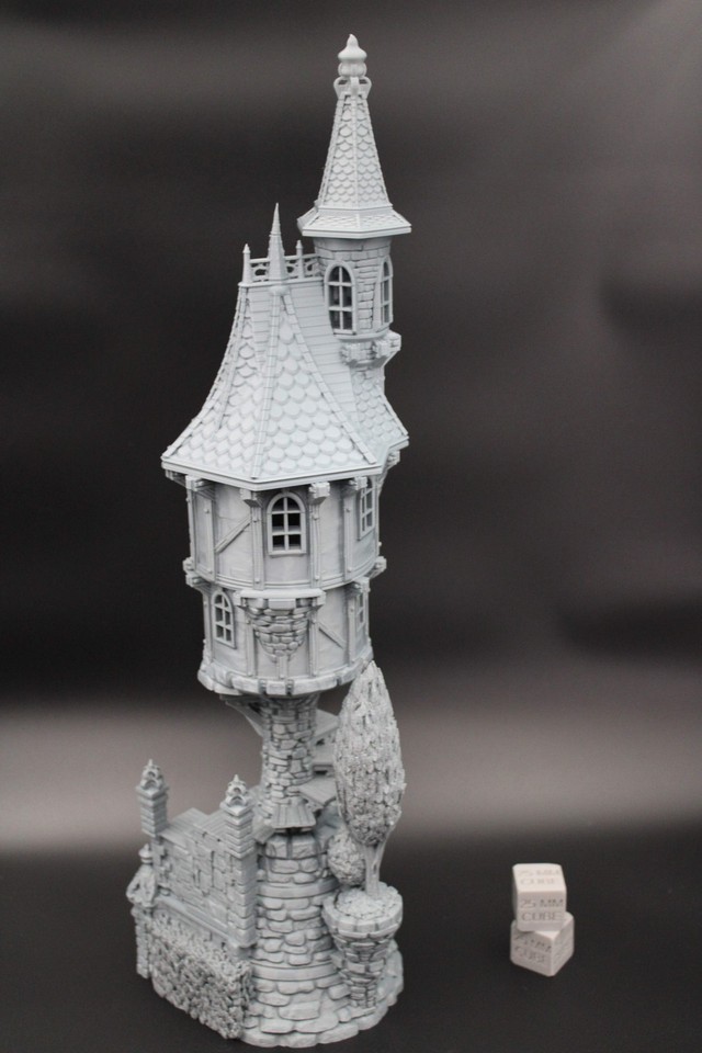 Tabletop Terrain Fantasy Mad Wizard Tower Dnd RPG wargame skirmish 28mm ...