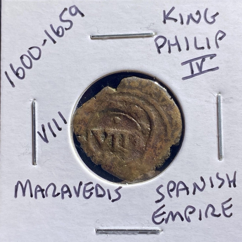 1600’s Coin Spanish Empire 1600-1659 Pirate Era Genuine (see ...