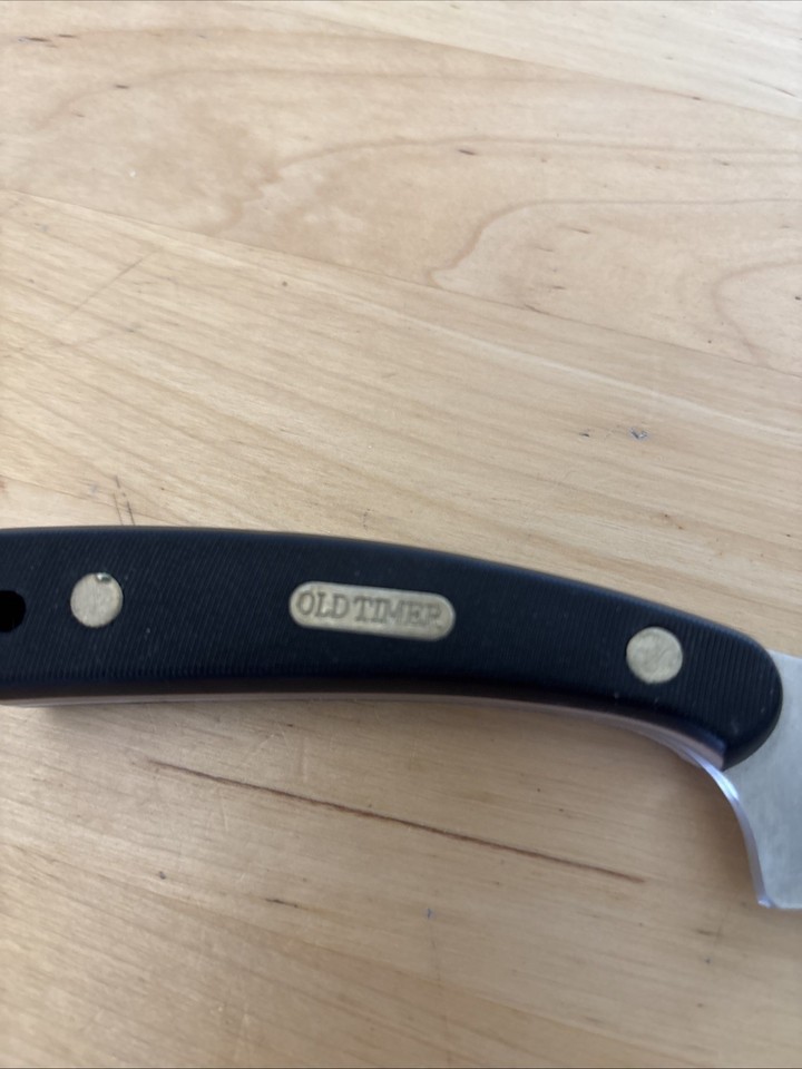 Schrade Old Timer 152 OT Sharp Finger Fixed Blade Knife with scabbard ...