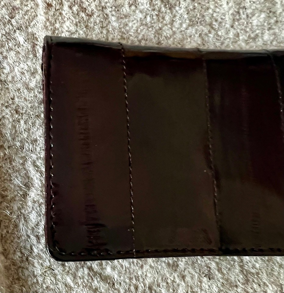 Dark Brown Eelskin Credit Card Case Holder | eBay