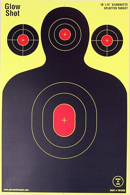 10 Pack LARGE 12" X 18" Silhouette Reactive Splatter Targets Glow for ...