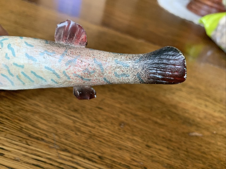 VINTAGE JERRY KIRCHNER ICE SPEARING FISHING FISH LURE DECOY ORIGINAL ...