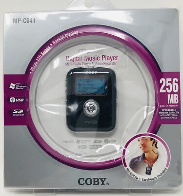 New Coby MP3 WMA Player Voice Recorder 256 MB MP-C641 | eBay