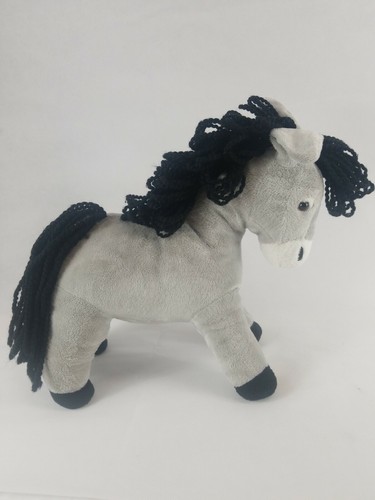 Hugfun International HORSE White Grey Black 14" Plush | eBay