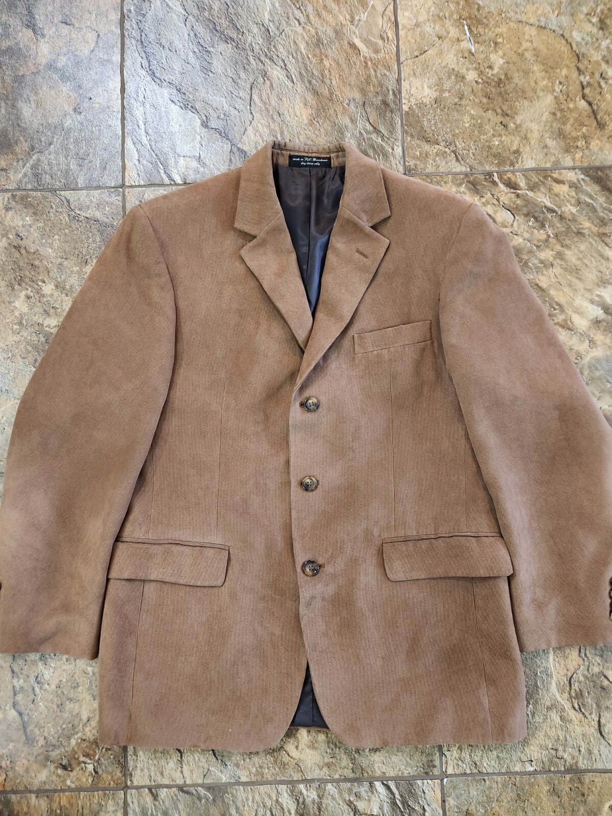 Mens Andrew Fezza Jacket/Blazer/Coat Brown Corduroy Size 44 R nice | eBay