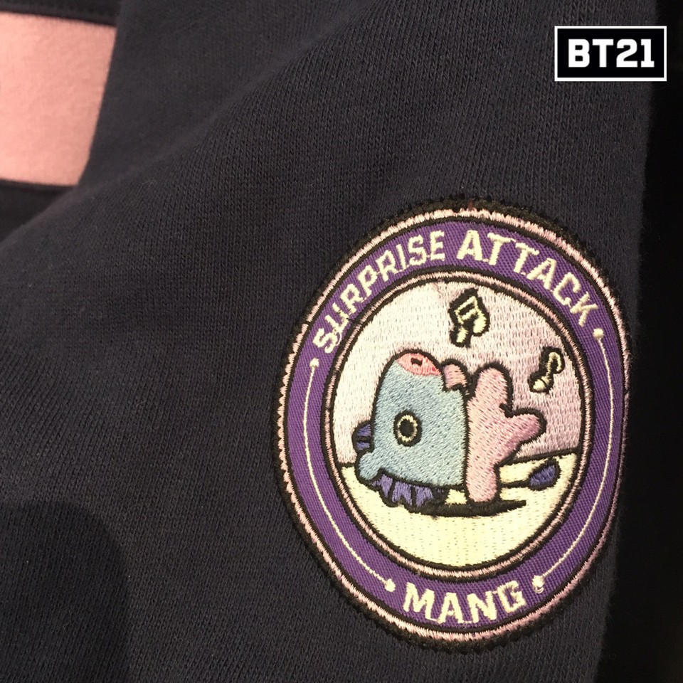 BTS BT21 Official Authentic Goods Adult Half Zip-up Sweat Shirts T ...