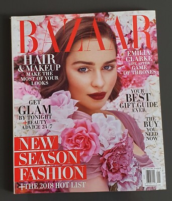 HARPER S BAZAAR MAGAZINE DECEMBER 2017 / JANUARY 2018 EMILIA CLARKE ...
