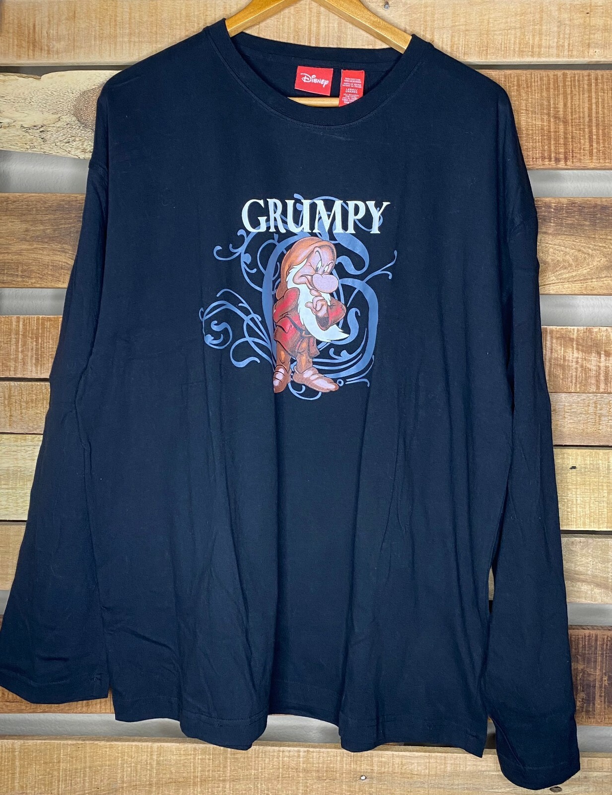 Disney's Snow White's Grumpy Dwarf Men's Large Black … - Gem