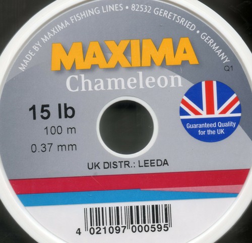 Maxima Chameleon Clear fishing line 100M spools monofilament 12 lb 15 ...