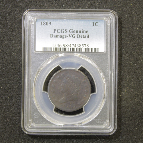 1809 Classic Head Large Cent - PCGS "Damage/VG Detail" - RARE!!! | eBay