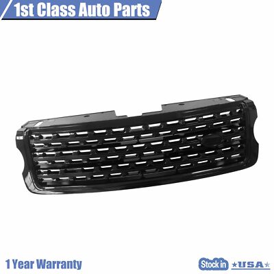 Front Black Grille Grill For 2013-2017 Land Rover Range Rover Gloss ...