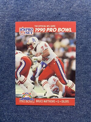 🔥1990 Pro Set Football Card BRUCE MATTHEWS #352 Houston Oilers G NFL ...
