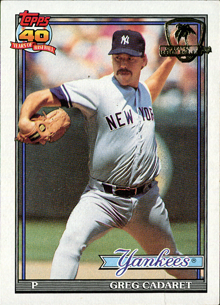 1991 Topps Desert Shield Greg Cadaret #187 | eBay