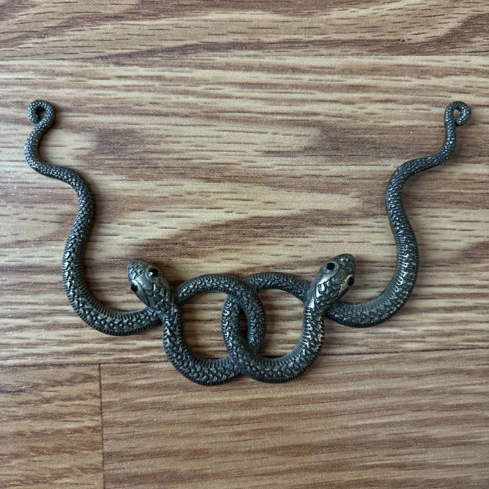 Vintage Bronze-Toned Double Snake Infinity Pendant - … - Gem