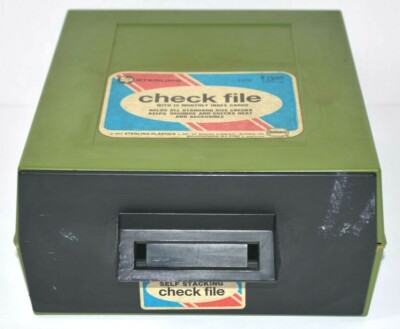 Sterling Check File Box Plastic Card File Organizer Sterling Plastics ...