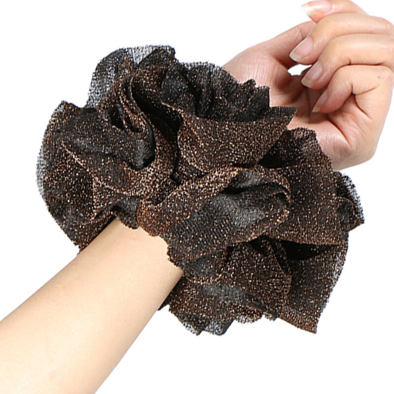 Volumising Scrunchie Gold Velvet Big Hair Tie Bun Clip Hijab Scarf ...