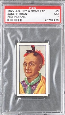 1927 J.S. Fry & Sons Ltd. Red Indians #3 JOSEPH BRANT - PSA 7 NM | eBay