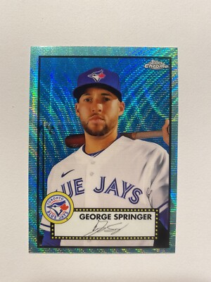 2021 Topps Chrome Platinum Anniversary - George Springer Aqua Wave ...