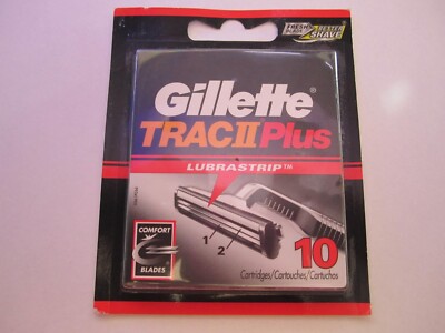 Genuine Gillette Trac II Plus Razor Blades with Lubrastrip 1 pack: 10 ...