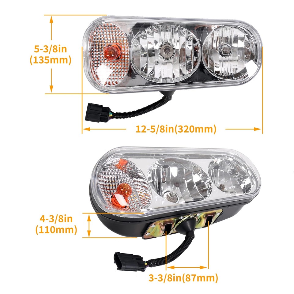 Universal Halogen Snow Plow Lights Kit Fits Boss Western Meyet Blizzard ...