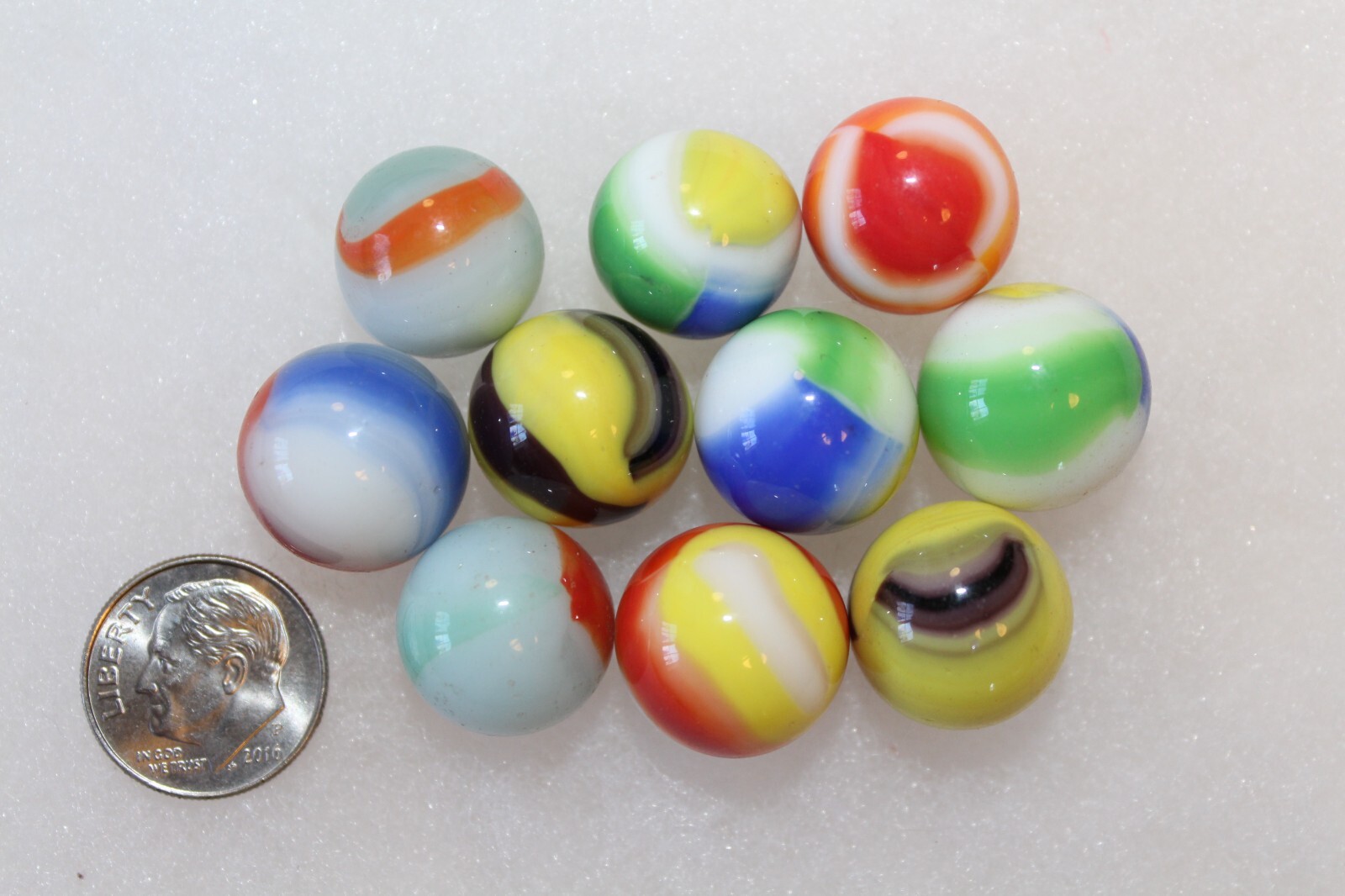 VINTAGE MARBELS LOT OF 10 5/8" DIAMETER LOT # 8 | eBay